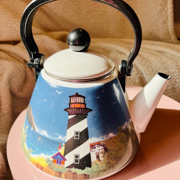 Kitchen | Enamel Glazed Lighthouse Teapot | Poshmark
